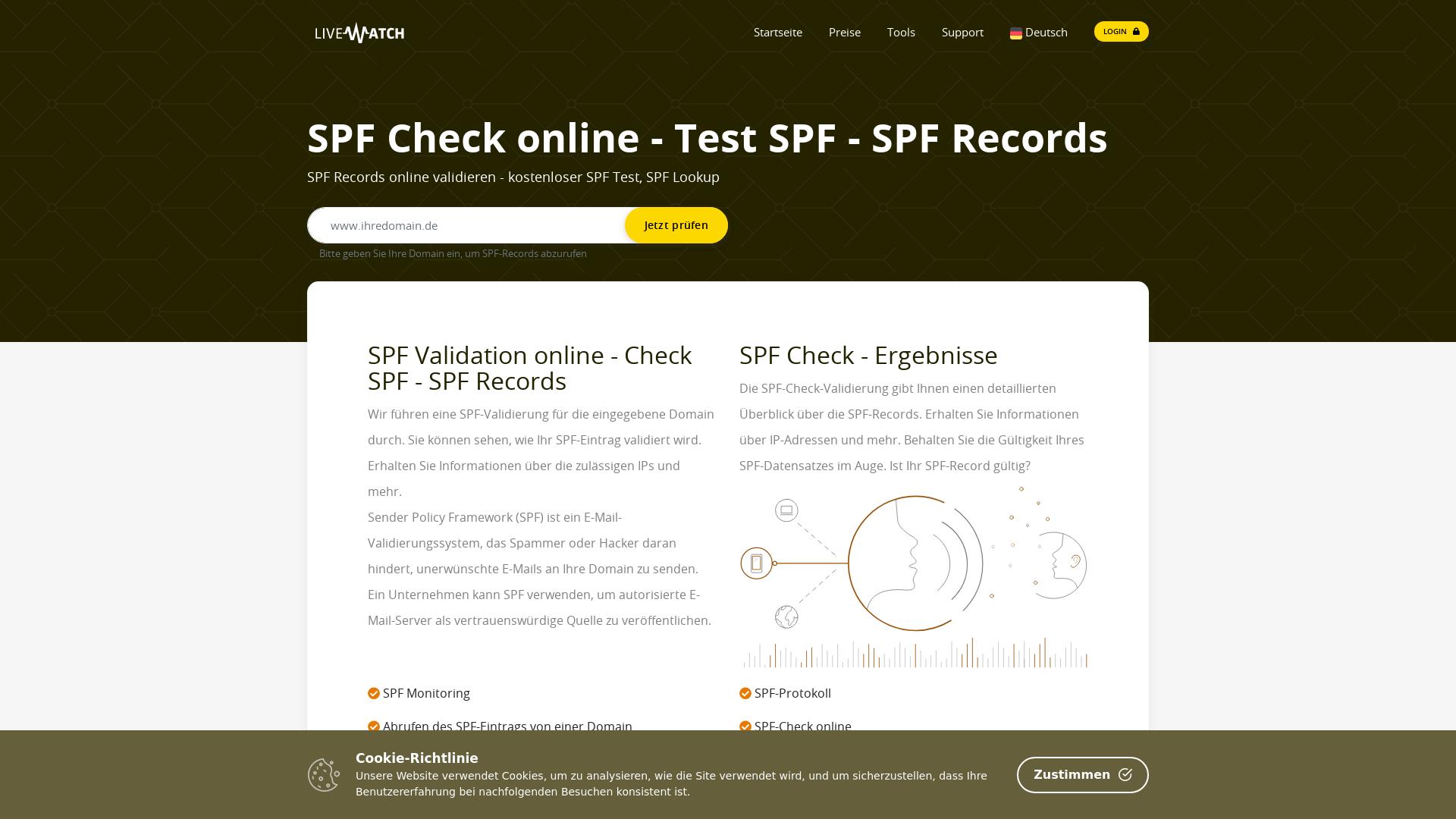 SPF Check - Validieren Sie Ihren SPF-Record online, Test SPF - SPF gültig?