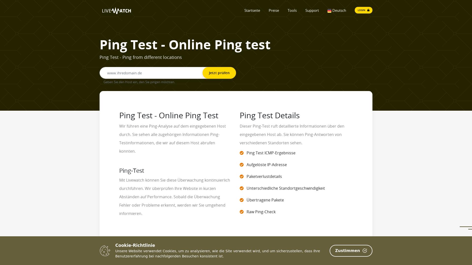 Ping Test - Ping, Pingtest online