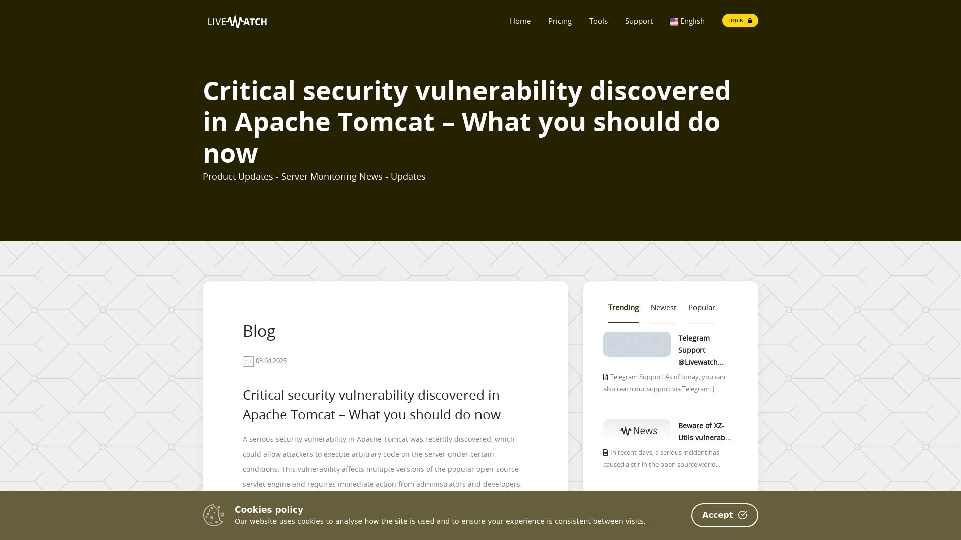 News - Critical security vulnerability discovered in Apache Tomcat ...