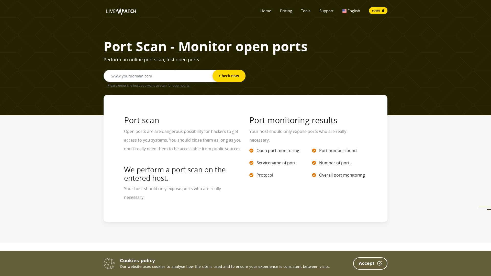 Port Scan - Livewatch.de monitor your ports