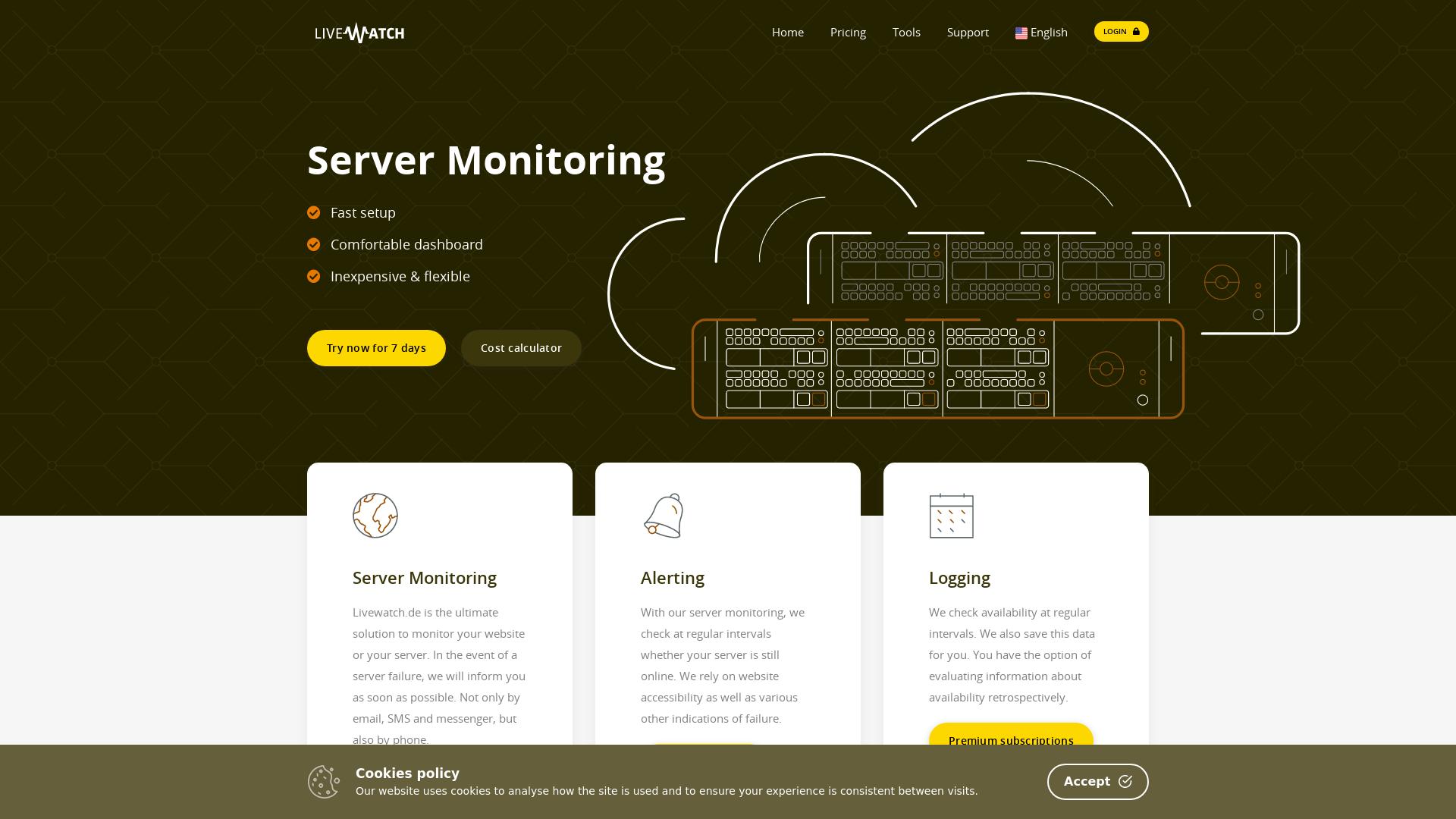 Website & Server Monitoring: Server-Monitoring with Livewatch.de