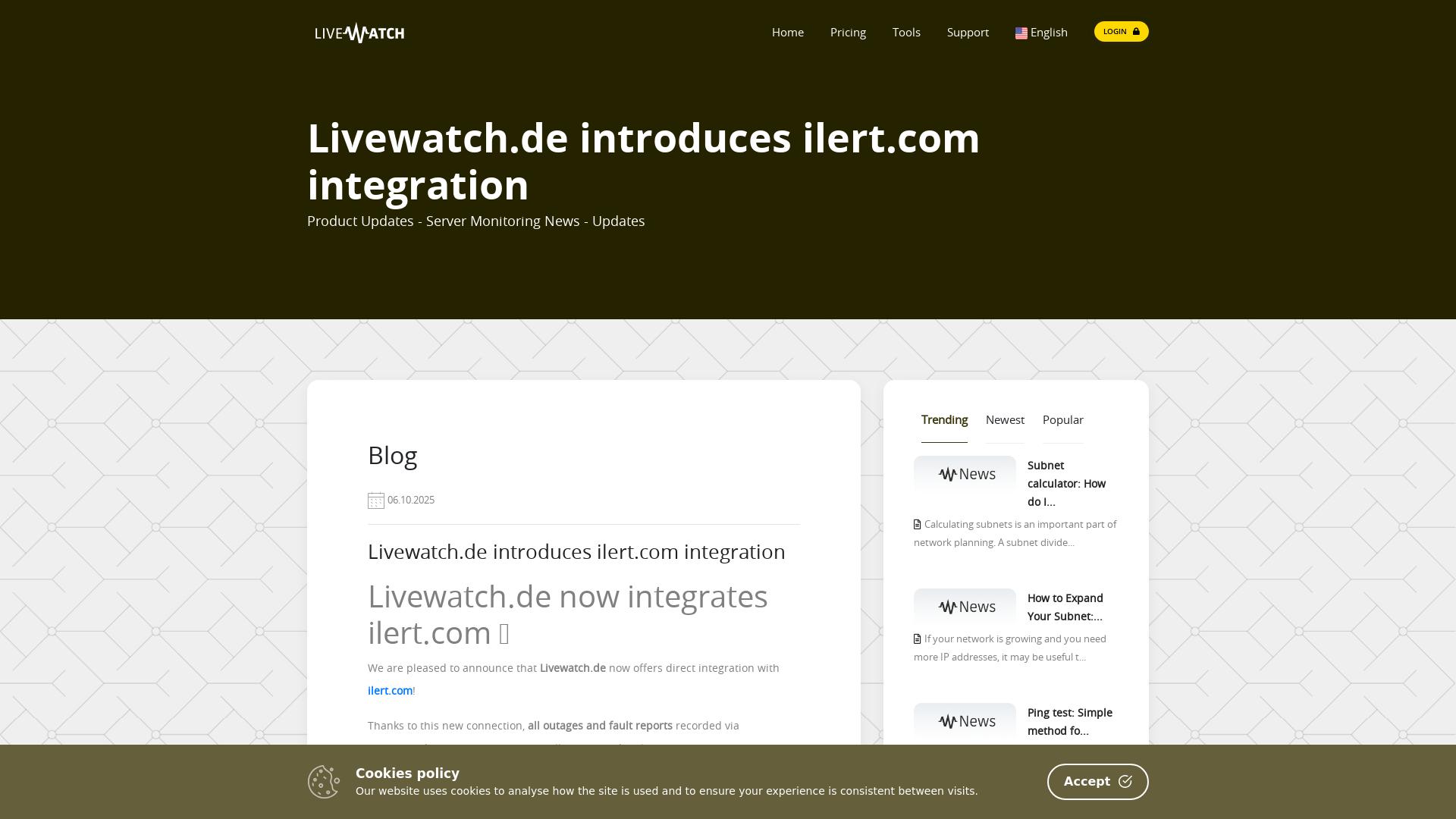 News - Livewatch.de introduces ilert.com integration
