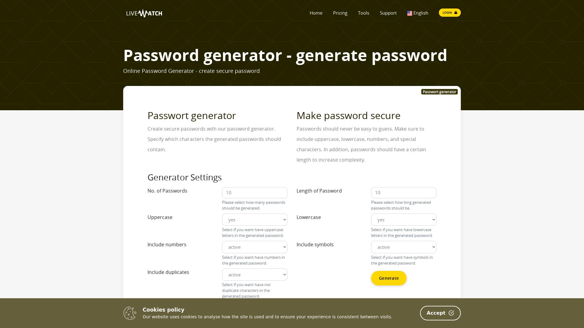 Password Generator - Generate Password online, random password
