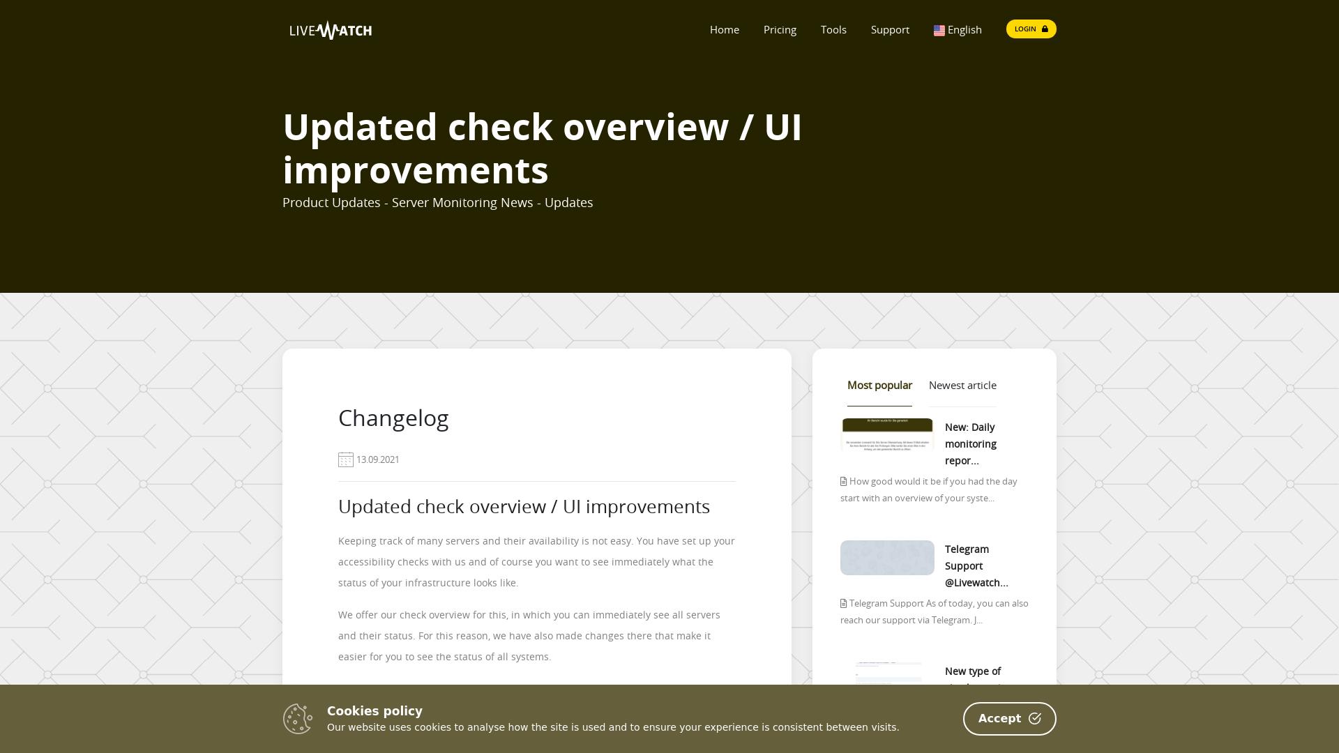 News - Updated check overview / UI improvements